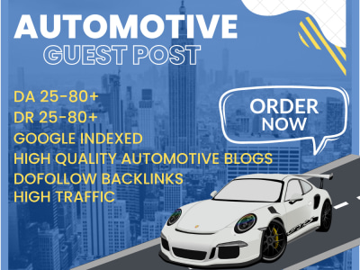 Automotive guest post on high quality automotive blogs | Upwork