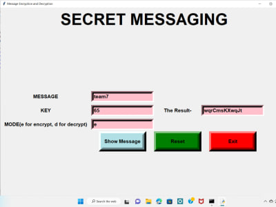 A full details on this python project Messages Encryption and ...