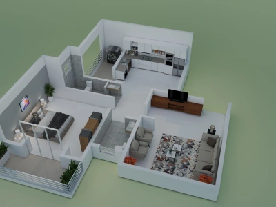 An amazing 3d and 2d Floor plan and Realistic Rendering. | Upwork