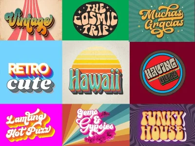 Custom hand lettering, typography font logo, retro script, hand-drawn ...