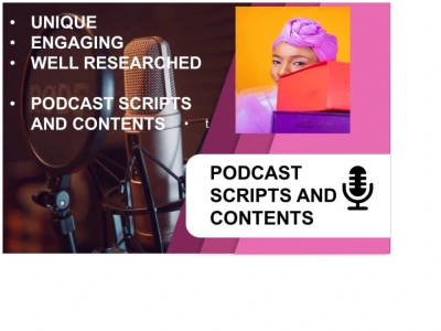 A podcast description, show notes, intro outro script | Upwork