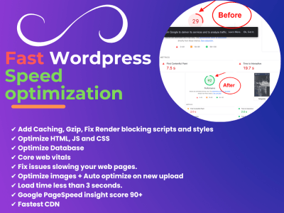 Wordpress Speed optimization for Google pagespeed and Gtmetrix | Upwork