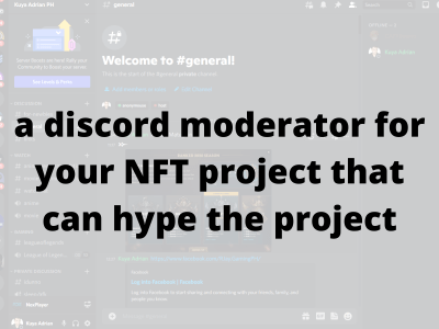 A talkative discord moderator for your NFT project | Upwork