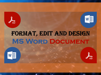 A format and design for your Microsoft Word document. | Upwork