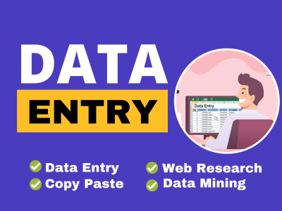 Data entry, web research, typing, copy paste, web scraping or data mining | Upwork