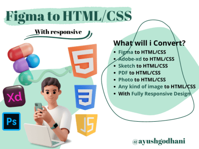 PSD Adobe XD FIGMA to Website Responsive HTML CSS | Upwork