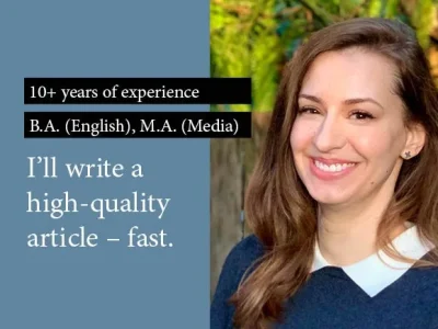 High-quality writing, plus copy to help amplify your article or asset ...