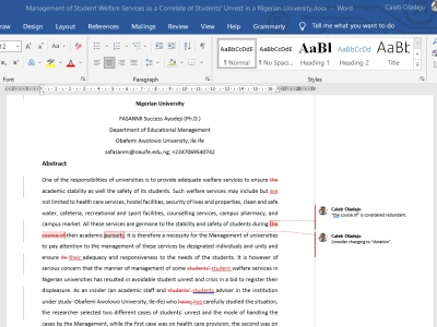 A well-edited document with perfect grammar checks | Upwork