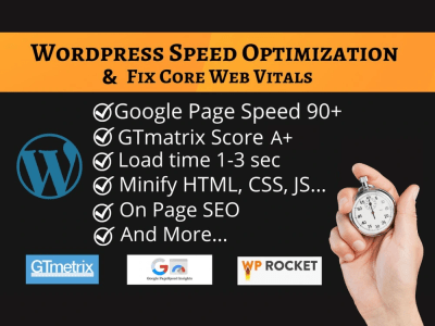 WordPress website Speed Optimization and Fix Core Web Vitals | Upwork