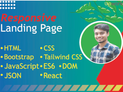 A Frontend Development React Responsive Custom Website Landing Page Design | Upwork