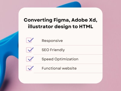 A responsive website converted from Figma, adobe xd, illustrator to ...