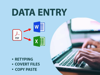 Data entry, PDF to WORD and EXCEL, copy paste work | Upwork