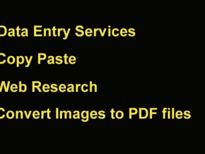 Data entry, copy paste, web research, convert images to PDF files | Upwork