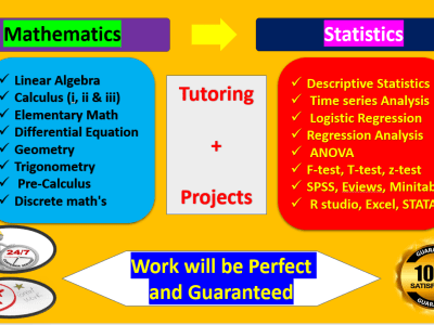 Mathematics, Calculus, algebra discrete math, Trigonometry and Statistics | Upwork