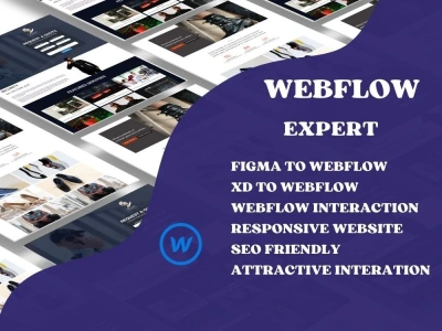 A responsive webflow website figma to webflow xd to webflow | Upwork