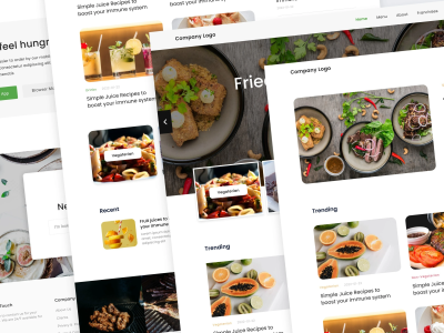 Restaurant landing page and food blog in Figma | Upwork