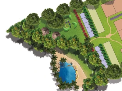 A fantastic landscape design for your resort/backyard/house | Upwork
