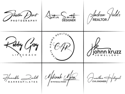Professional handwritten signature logo design | Upwork
