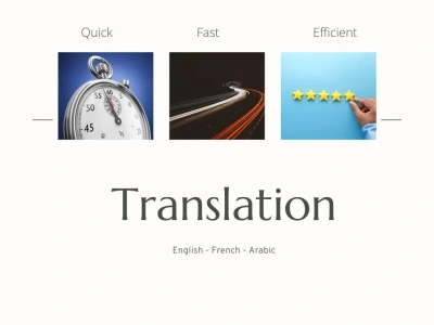 An excellent translation from english / french or arabic | Upwork