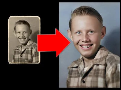 Your old family photo restored, colorized, and with enhanced facial ...