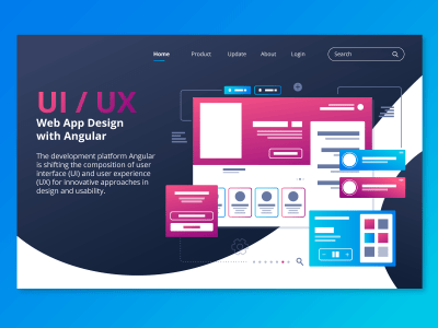 UI/UX Design with Angular/React Static Page with full flow | Upwork