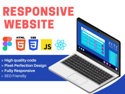 Responsive website with HTML, CSS, and javascript | Upwork
