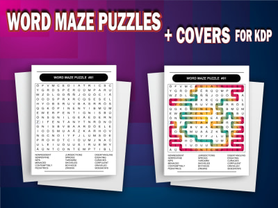 Visually engaging Word Maze Puzzles, Covers and 3D Mockups | Upwork