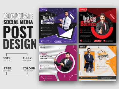 Professional social media post designs for any platform. | Upwork