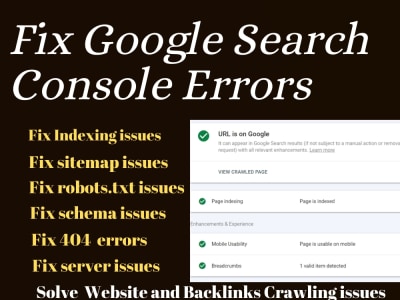 Google Search Console, Index Coverage, Sitemap Errors Fixed | Upwork