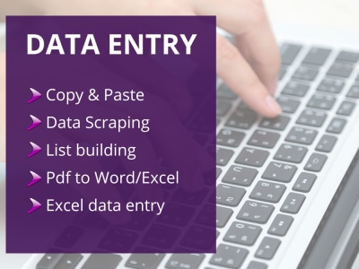 Data entry, Typing, Copy paste, PDF to Word/Excel | Upwork