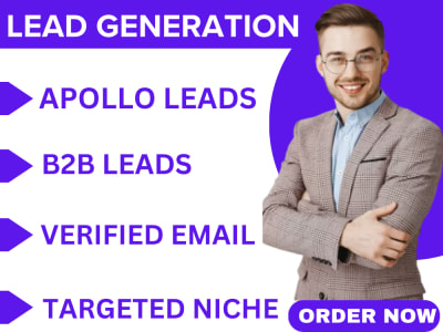 Unlimited apollo lead generation b2b leads b2c to your targeted niche ...