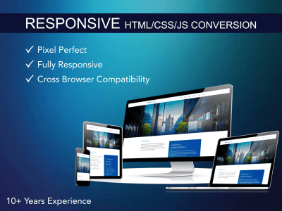 Responsive HTM/CSS/JS Responsive Web design | Upwork