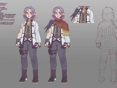 A detailed reference sheet of your original character | Upwork