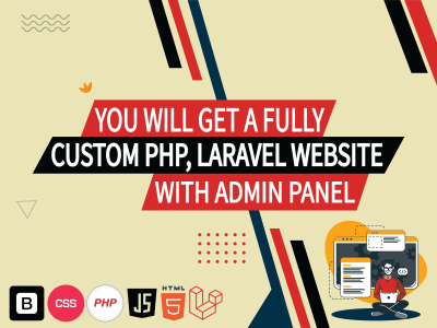 A fully custom PHP, Laravel Website with Admin Panel | Upwork