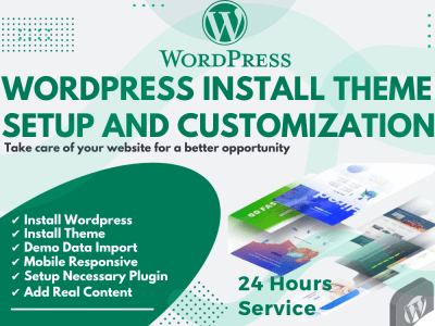 WordPress installation | Theme Setup | Plugin setup | Import Demo content | Upwork