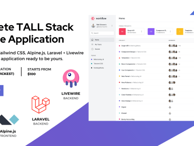 Complete TALL (Tailwind CSS, Alpine.js, Laravel & Livewire) stack web app | Upwork