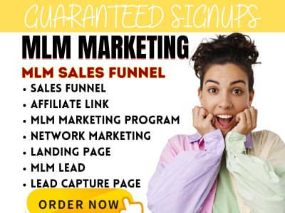 MLM marketing promotion and sales funnel to generation list & lead | Upwork