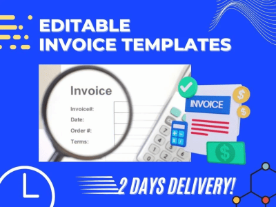 Editable Invoice Template for your business | Upwork