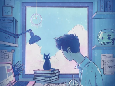 Lo Fi style illustration in anime style for your music albums | Upwork