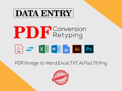 PDF or Image converted to editable Word/Excel document, data entry. | Upwork