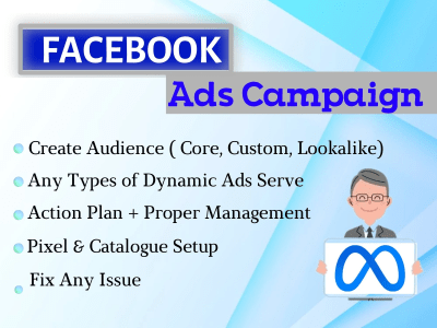 Facebook Ads Campaign Setup with proper advertising Management | Upwork