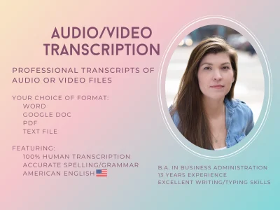 A professional transcript of your audio file | Upwork