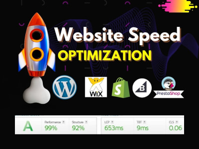 Speed up shopify, wix, prestashop, wordpress, bigcommerce improve pagespeed | Upwork