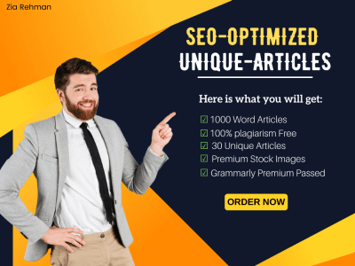 30 unique, readable, SEO optimized articles | Upwork