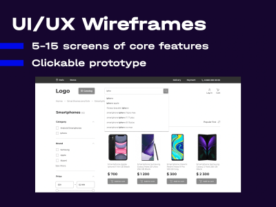 Amazing wireframes for your web app | Upwork