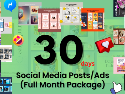 30 unique social media posts for whole month | Upwork