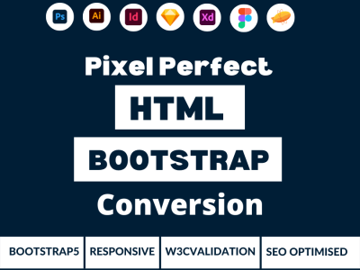 PSD design converted to a responsive pixel-perfect HTML/Bootstrap | Upwork