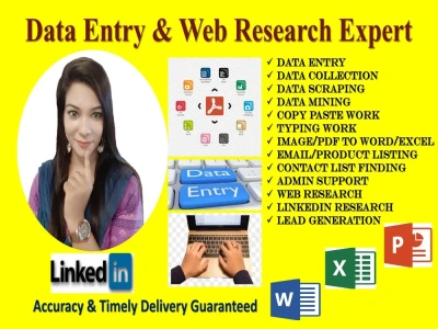 Data Entry, Data Scraping or Mining, Typing, Copy Paste, & Web Research | Upwork