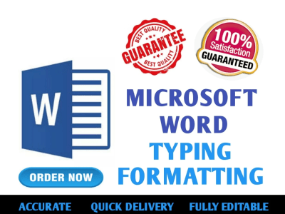 Microsoft Word Typing and Formatting, PDF to Word, Copy Paste & Data ...