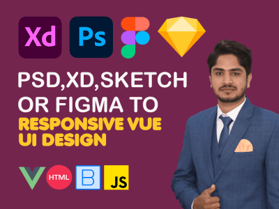 Figma to VueJs | PSD to VueJS | VueJS Website | Vue Js Frontend Developer | Upwork